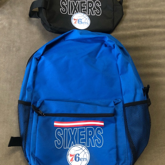 NBA | Other | Nylon Nba Philadelphia Sixers Backpack With Accessory Bag ...